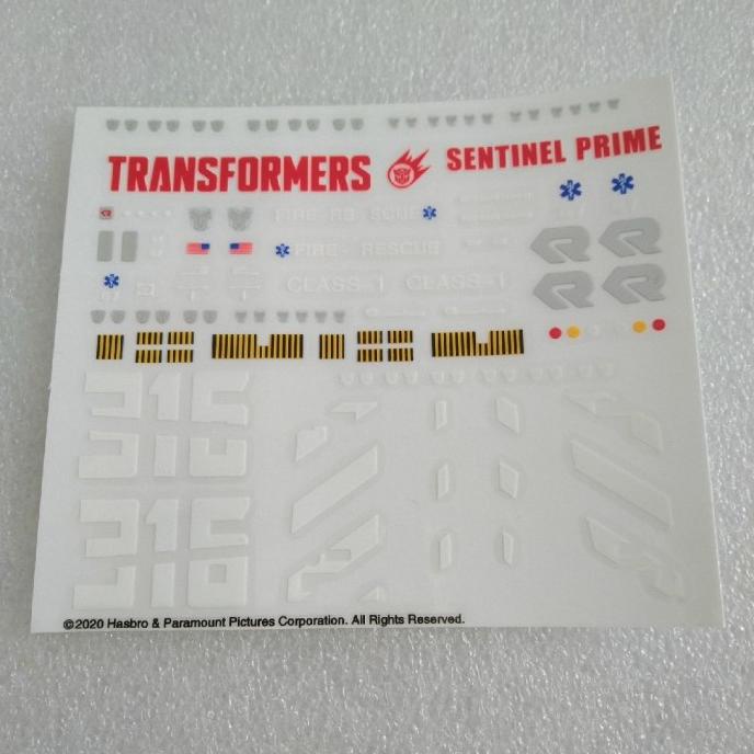 Jual Sticker Decal For Sentinel Prime Studio Series 61 Transformers ...
