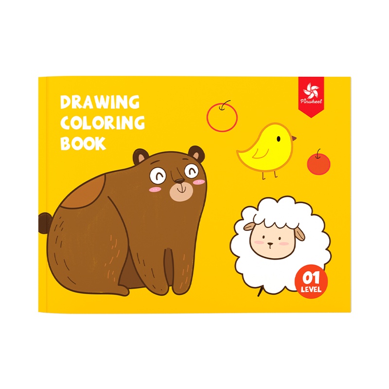 Jual Pinwheel Drawing coloring book-level 1-Animal and goods | Shopee ...
