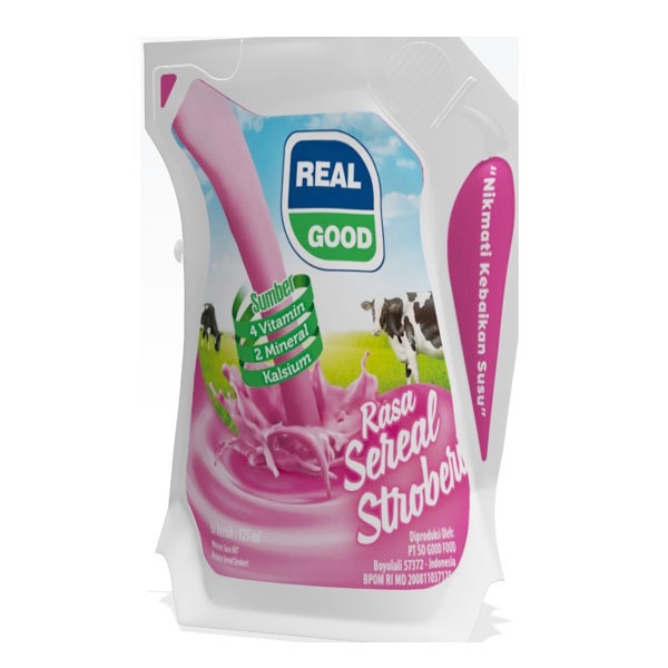 Jual REALGOOD MILK STRAWBERRY 125 ML - SUSU | Shopee Indonesia