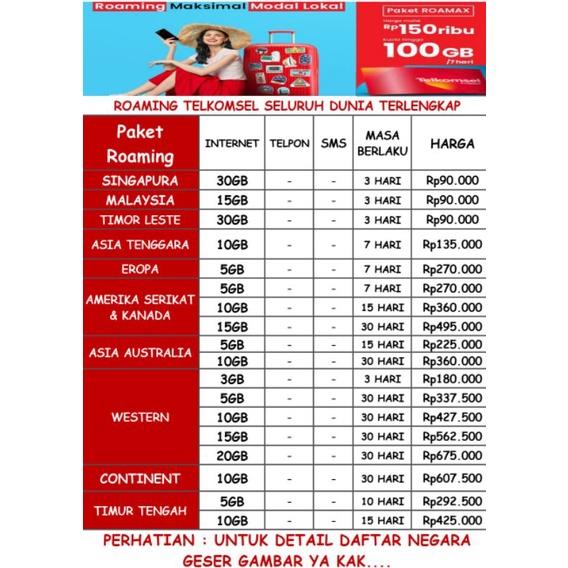Jual Kuota Roaming Telkomsel Paket Roam #Hematlengkap | Shopee Indonesia