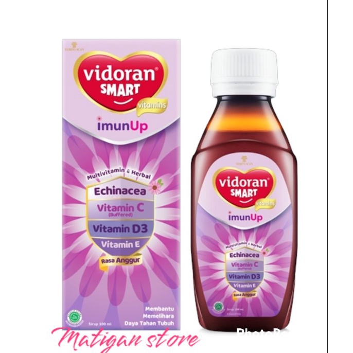 Jual Vidoran Smart sirup Imun Up Rasa Anggur 100ml | Shopee Indonesia