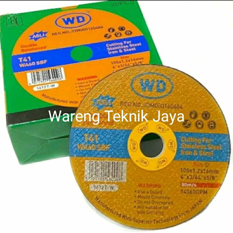 Jual Mata Gerinda Potong Batu 4 Inch WD Potong Besi Cutting | Shopee ...