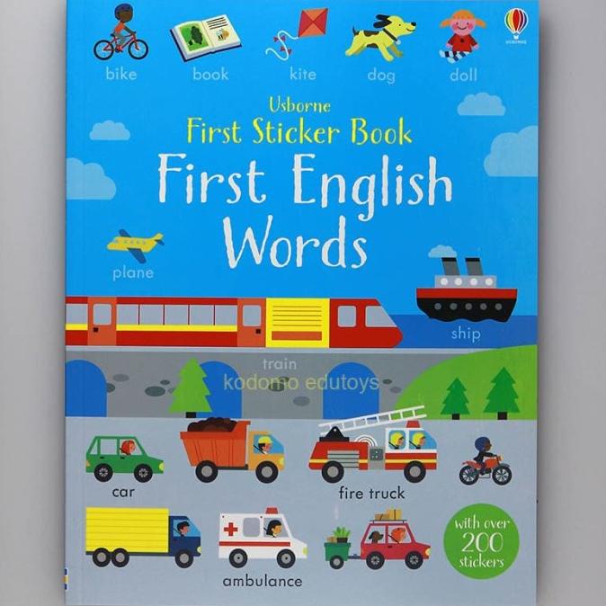 Jual Usborne Sticker Book - First English Words, Buku Import Aktivitas ...