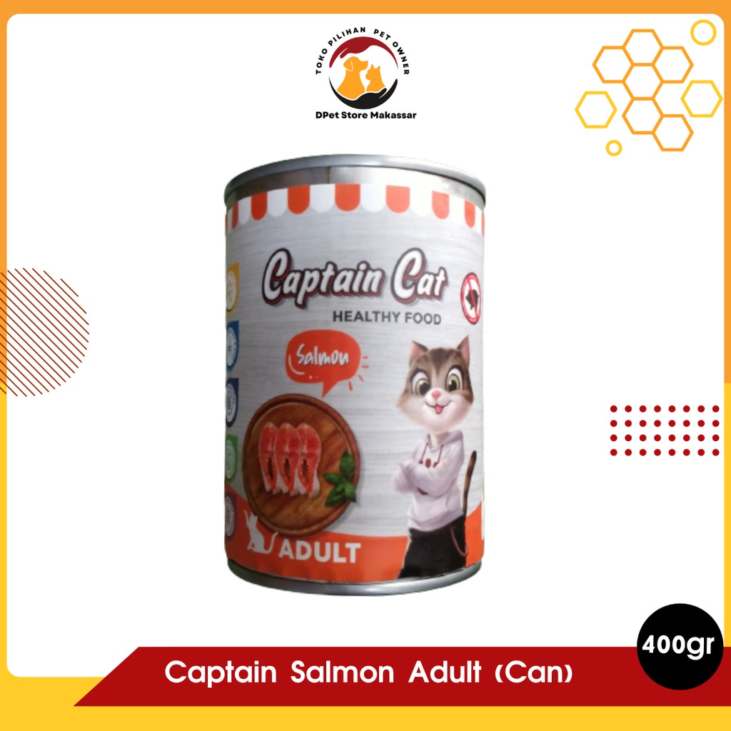 Jual Makanan Kucing Kaleng-Captain Salmon Adult (Can) 400gr wet food ...