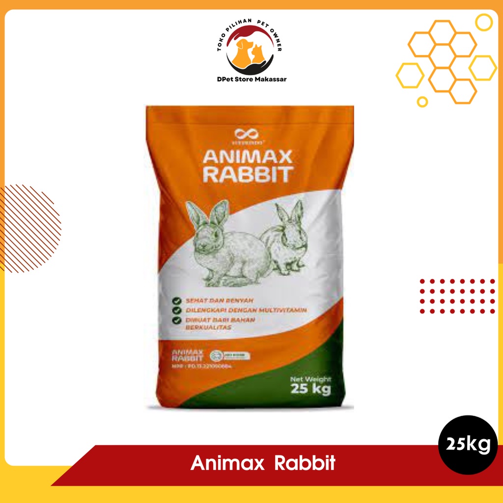 Jual Makanan Kelinci kering Khusus GOJEK/GRAB-Animax Rabbit 25kg dry ...