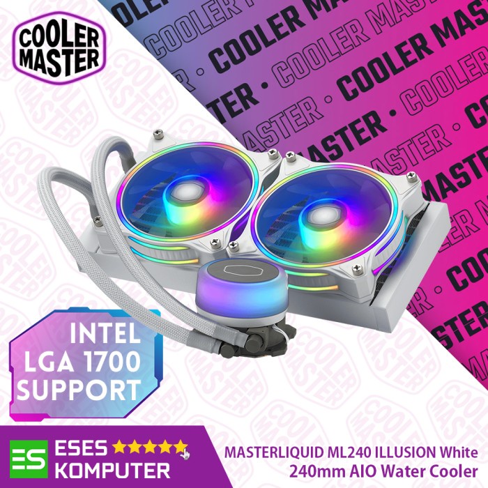 Jual Cooler Master Masterliquid Ml240 Illusion White Edition Aio 240Mm ...