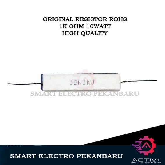 Jual ORIGINAL ROHS RESISTOR 10 WATT 1K OHM RESISTOR KAPUR 10WATT 1KOHM RESISTOR 1K R 10 W 10W ...