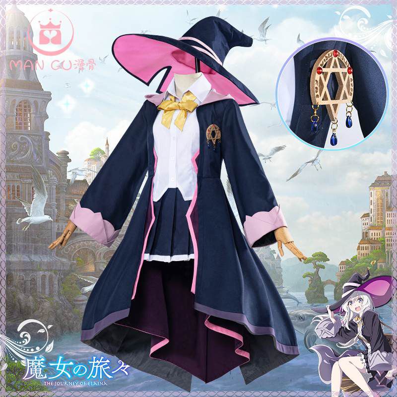 Jual Costume Cosplay Elaina Majo no Tabitabi brand Man Gu Fullset ...