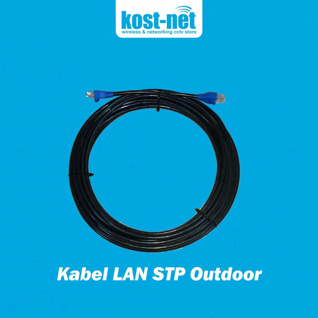 Jual Kabel LAN UTP Outdoor Hitam FTP Cat 6 30 Meter Siap Pakai 30m ...