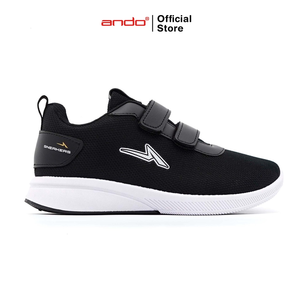 Jual Ando Official Sepatu Sneakers Expose V Remaja - Hitam/Putih ...