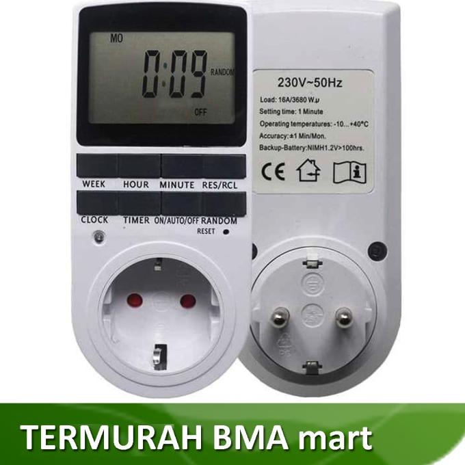 Jual Stop Kontak Timer Digital Otomatis| Smart Stop Kontak |Colokan ...