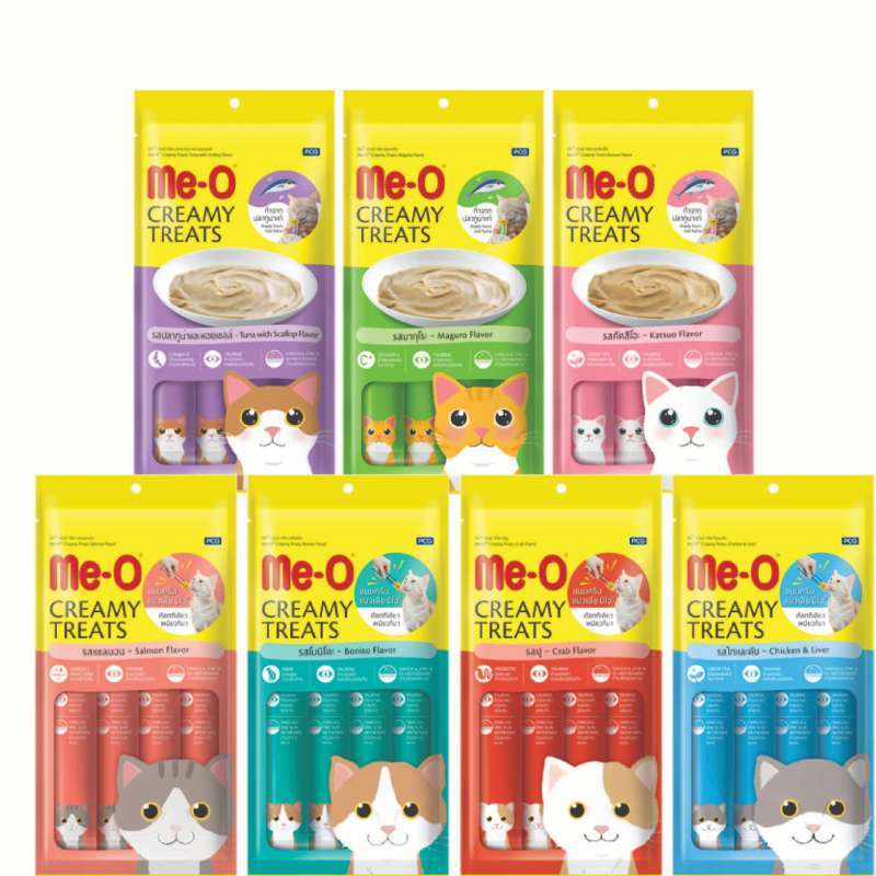 Jual SNACK KUCING MEO ME-O Creamy Treats 4 x 15gr LIQUID | Shopee Indonesia