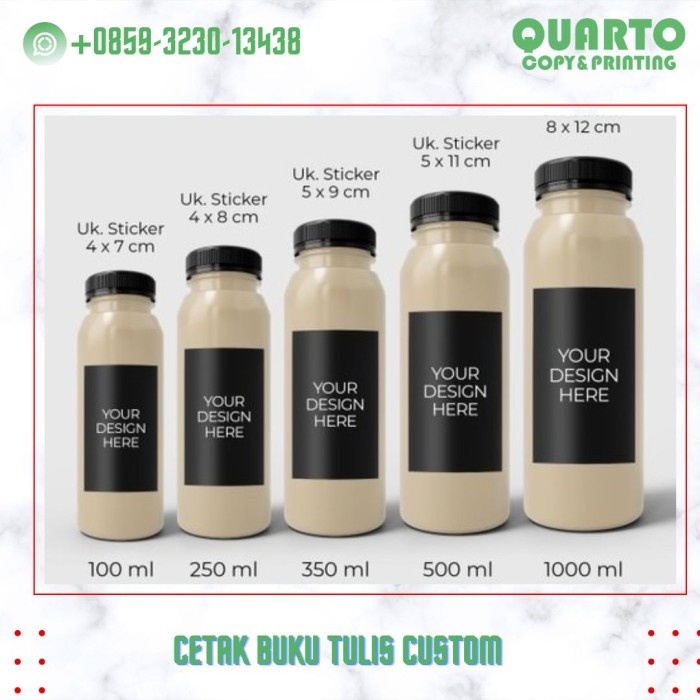 Jual Sticker Label Branding Kemasan Botol Minuman Custom | Shopee Indonesia