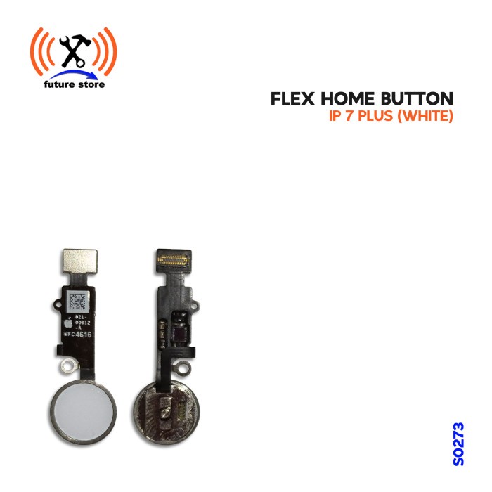 Jual Flexible Home Button - Fleksibel Tombol Home iP 7 Plus White-Putih ...