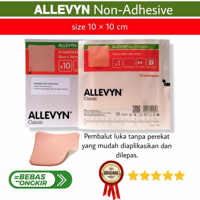 Jual Perban Luka Allevyn Non Adhesive 10x10cm Sponds Foam Wound ...