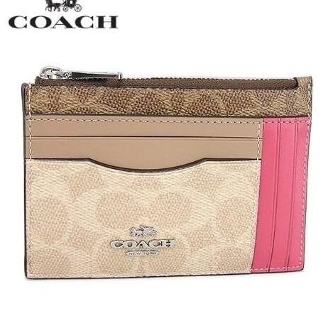 Jual Card Holder Coach Large Card Case In Blocked Signature Canvas ...
