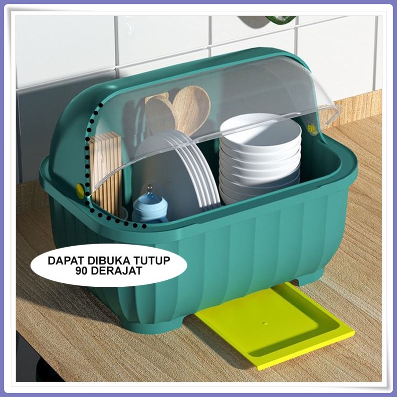 Jual Rak Piring Rak Cuci Piring Penyimpanan Dapur Plastik Estetik Muat ...