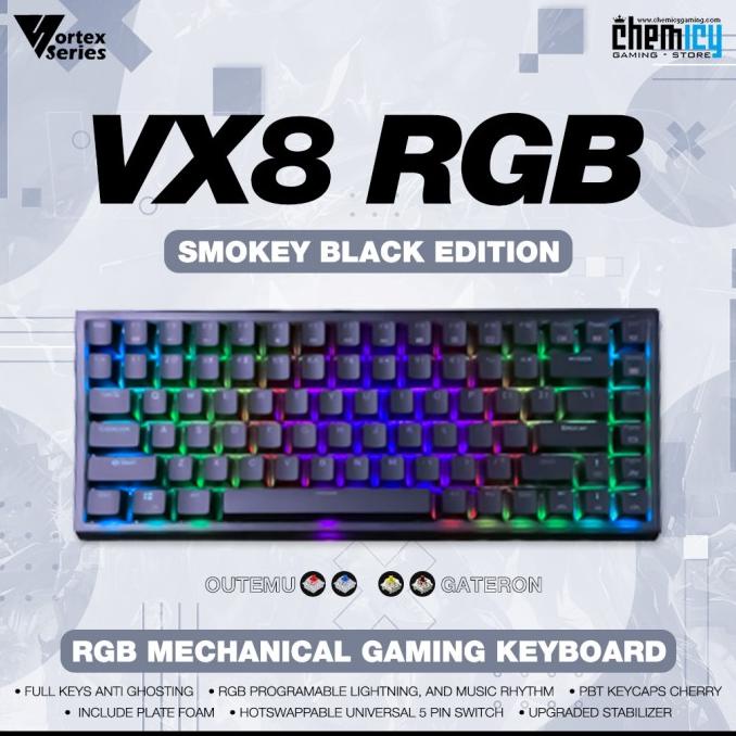Jual Vortex Series VX8 Smokey RGB Hotswap Mechanical Gaming Keyboard ...
