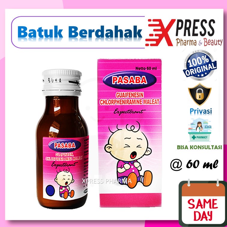Jual ⚡XPRESS⚡ Pasaba Expectorant Syrup 60 ml Sirup Obat Batuk Berdahak ...
