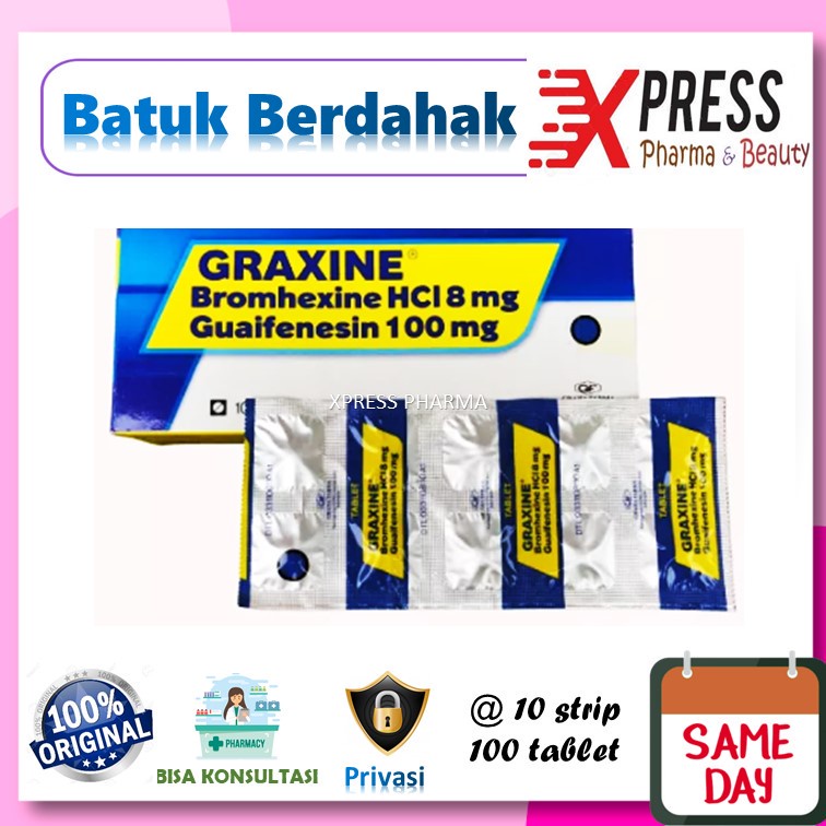 Jual ⚡XPRESS⚡ Graxine DUS Obat Batuk Berdahak Bromhexine Guaifenesin ...