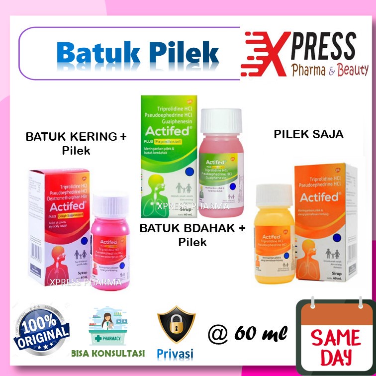 Jual ⚡XPRESS⚡ ACTIFED Sirup 60 ml Obat Batuk Pilek Kering Berdahak ...