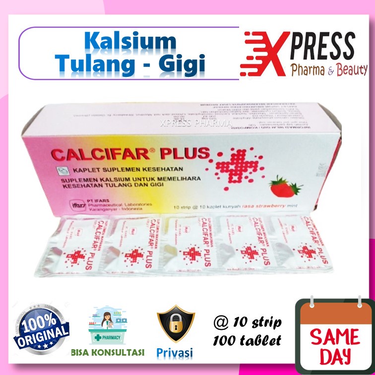 Jual XPRESS ! Calcifar Plus DUS Vitamin Kalsium Tulang Anak / Dewasa ...