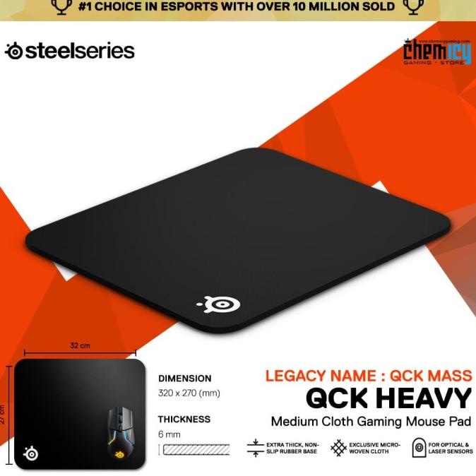 Jual Steelseries QcK Heavy Medium / New QcK Mass Cloth Gaming Mousepad ...