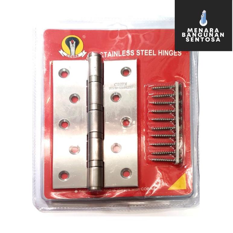 Jual 5.5 Brand Engsel Stainless Steel Cobra 5" Inch Tebal - Engsel ...