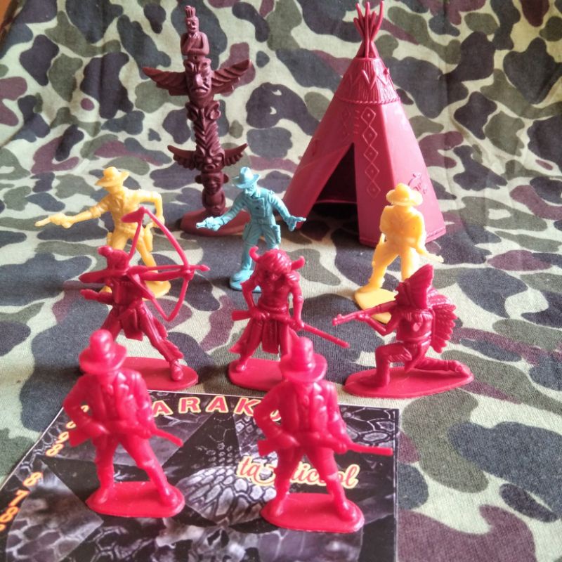 Jual Figure Jadul Indian Apache Cowboy Vintage Plastic Toys Mohawk ...
