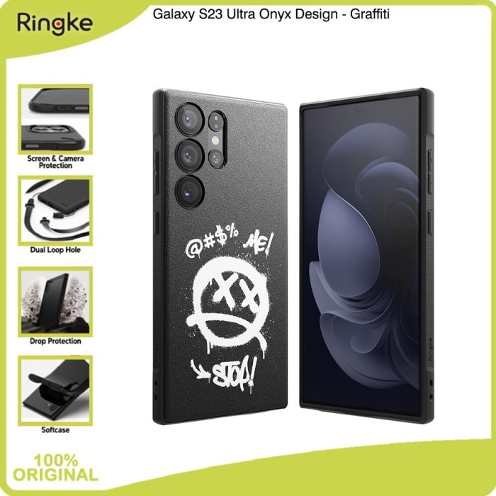Jual Ringke Galaxy S23 Ultra Onyx Graffiti Softcase Military Tahan