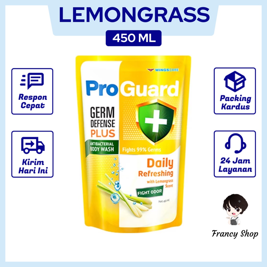 Jual Pro Guard Daily Refreshing With Lemongrass Sabun Mandi Cair 450 ml ...