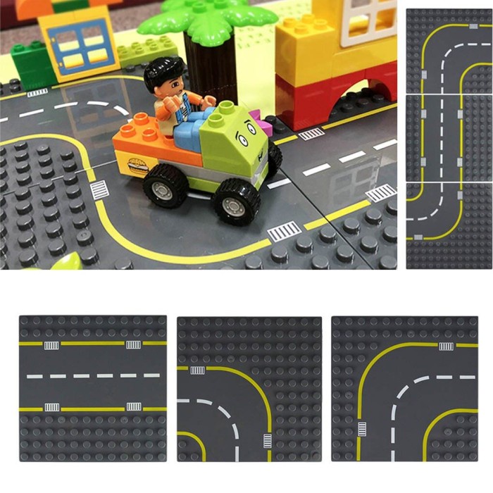 Jual Promo!!! Gl01 Mainan Balok Bangunan Pelat Jalan Raya Diy Lego ...