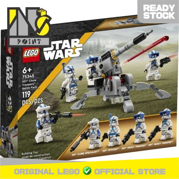 Jual LEGO 75345 - Star Wars - 501st Clone Troopers Battle Pack | Shopee ...