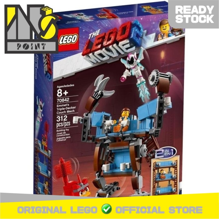 Jual LEGO 70842 - LEGO Movie 2 - Emmet's Triple-Decker Couch Mech ...
