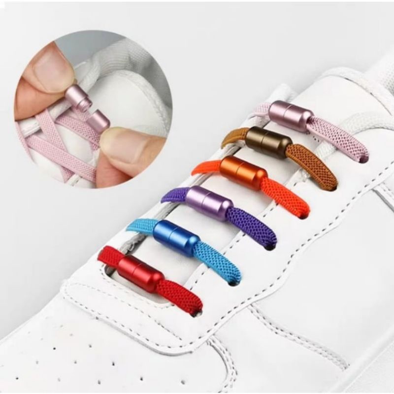 Jual TS03 Tali Sepatu Elastis Dengan Kunci Kapsul Praktis Warna Warni ...