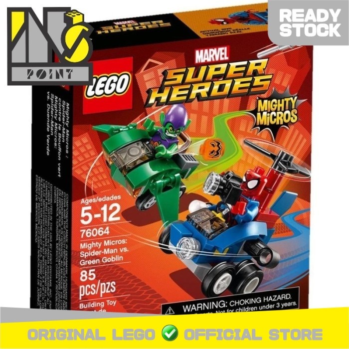 Jual LEGO Super Heroes - 76064 - Mighty Micros: Spider-Man vs. Green ...