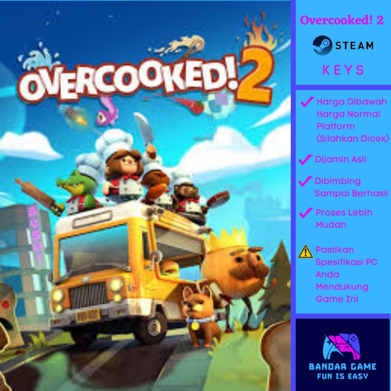 Jual Overcooked! 2 (2018) PC Original Steam Gift Card | Shopee Indonesia