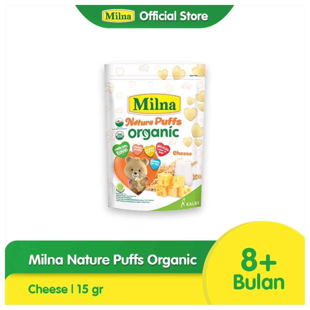 Jual Milna Nature Puffs Organic Cheese 15G | Shopee Indonesia