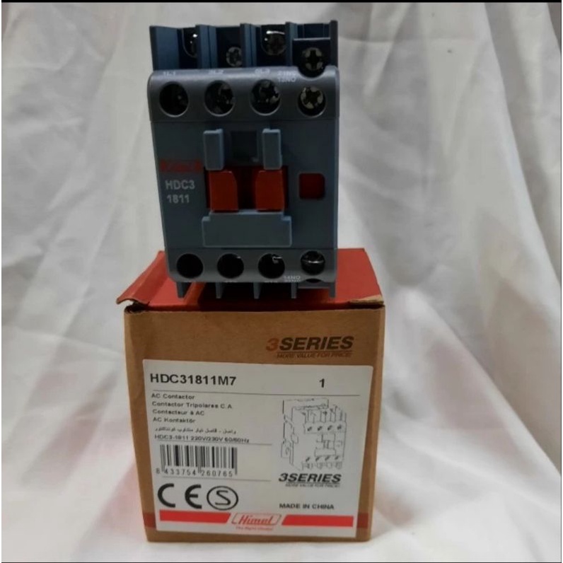 Jual Himel Magnetic Contactor HDC3-18 3P-7,5 Kw 220Vac 1 No 1 NC | Shopee Indonesia