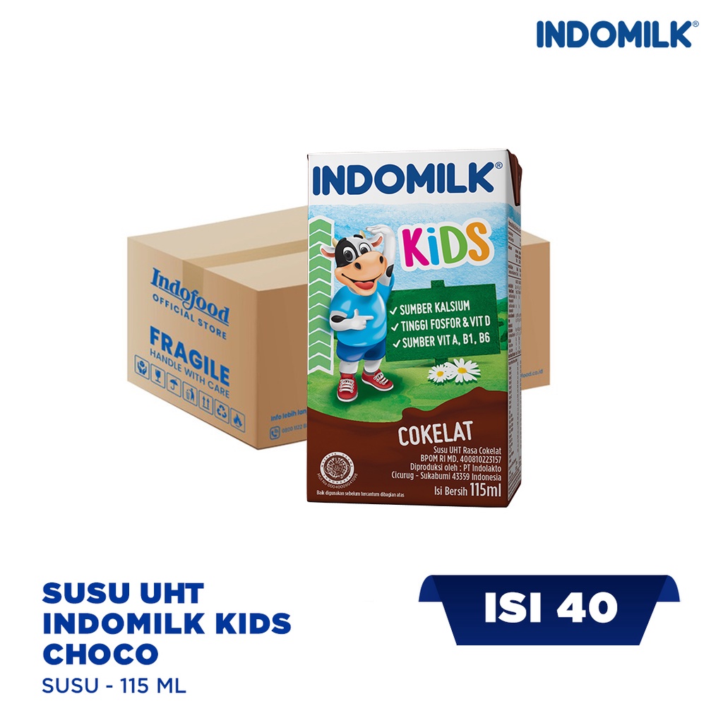 Jual CTN - Indomilk Kids Cokelat UHT 115 mL | Shopee Indonesia