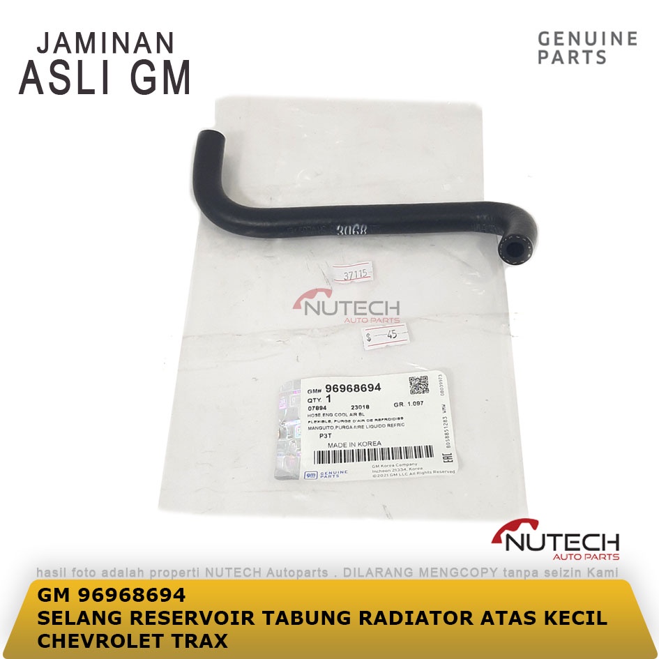 Jual SELANG RESERVOIR TABUNG RADIATOR ATAS KECIL CHEVROLET TRAX ORI GM ...