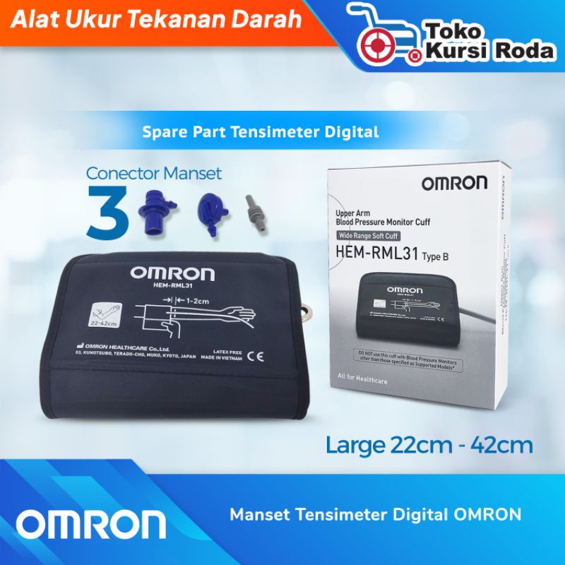 Jual OMRON Manset HEM-RML31 TYPE B / Manset Omron ukuran L | Shopee ...