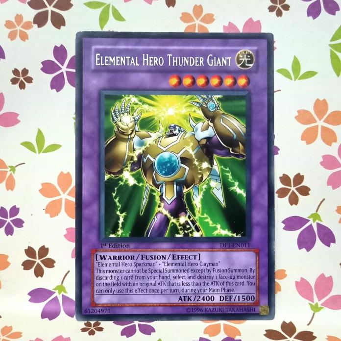 Jual Yugioh Tcg Elemental Hero Thunder Giant Dp1-En011 Rare 1St Edition ...
