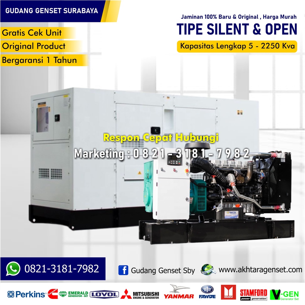 Jual Harga Genset 250 Kva Perkins Supliyer Genset Surabaya | Shopee ...