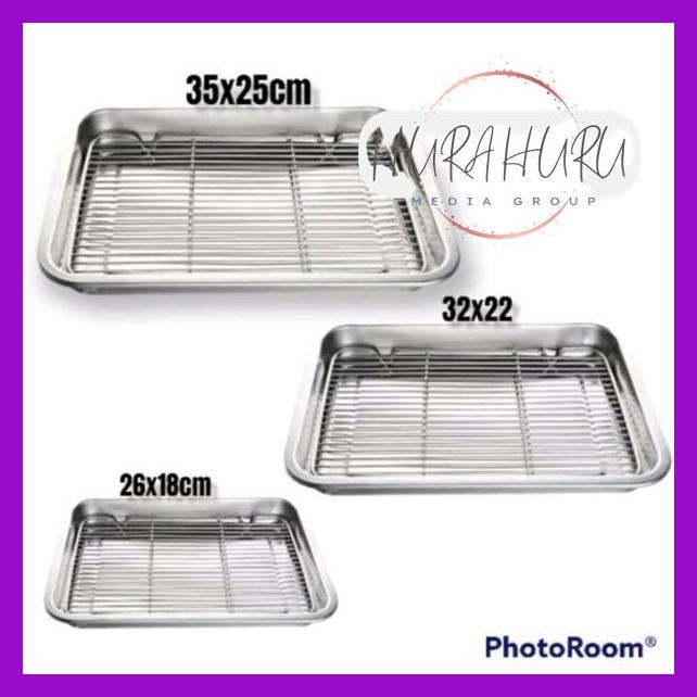 Jual Cooling Rak Dan Wadah Peniris Makanan Gorengan Minyak Bahan ...