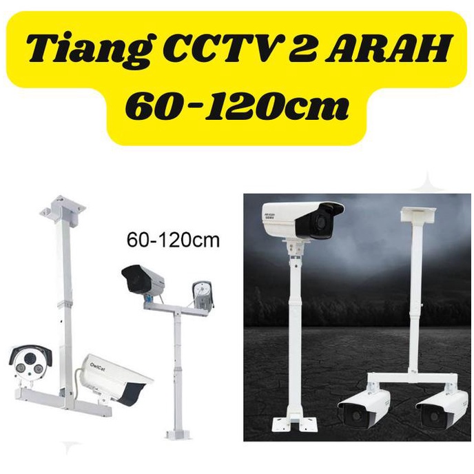 Jual Tiang Bracket CCTV Bentuk T Double Bracket Teleskopik Custom 60 ...
