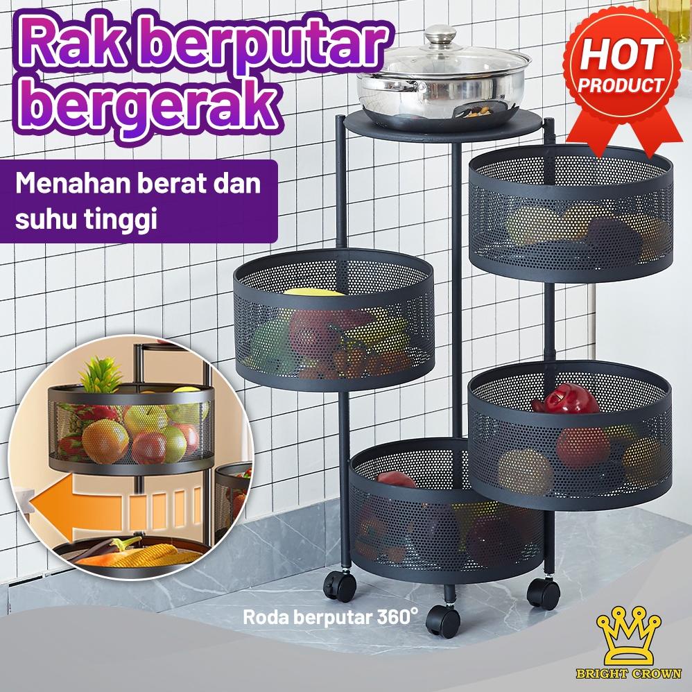Jual Bright Crown Rak Susun Besi Dapur Serbaguna Tingkat Model Bulat ...