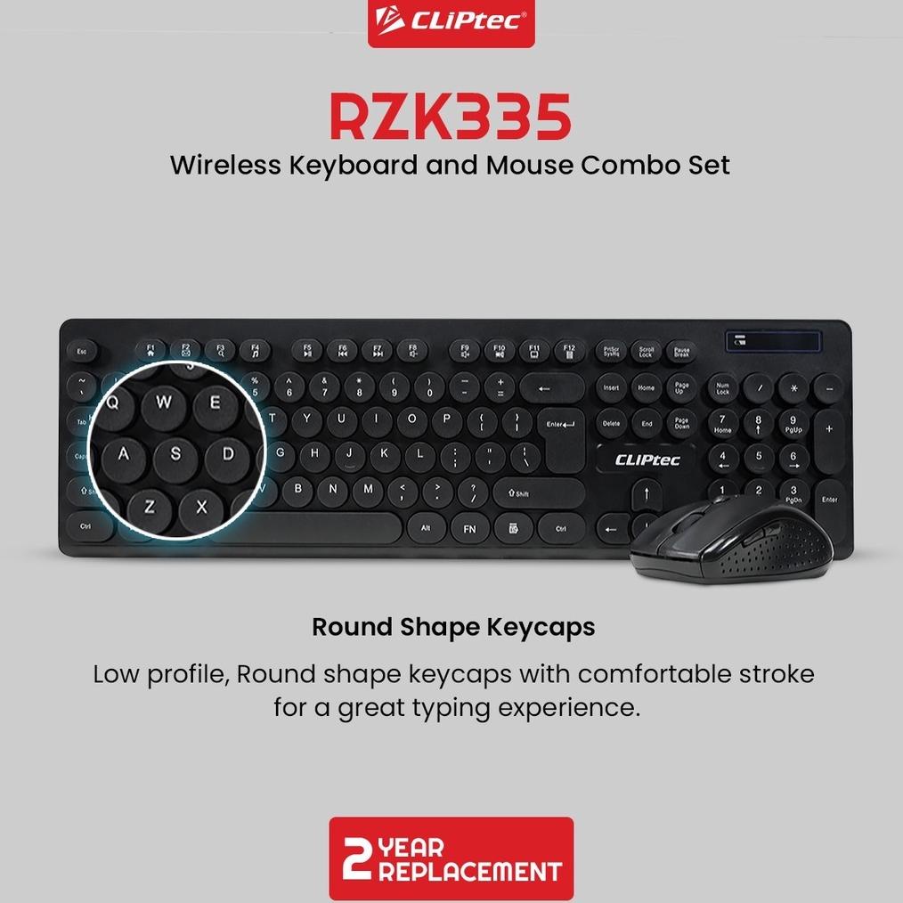 Jual Keyboard Mouse Multimedia Combo Set Wireless Cliptec Rzk335 ...