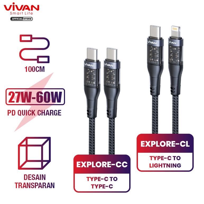 Jual Vivan Kabel Type C To Iphone / Type C To Type C 60W Fast Charging ...