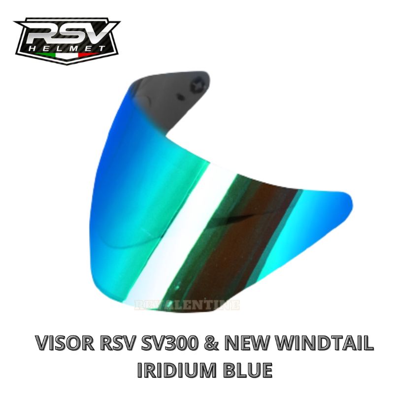 Jual VISOR RSV SV300 NEW WINDTAIL IRIDIUM BLUE ORIGINAL | Kaca Helm ...